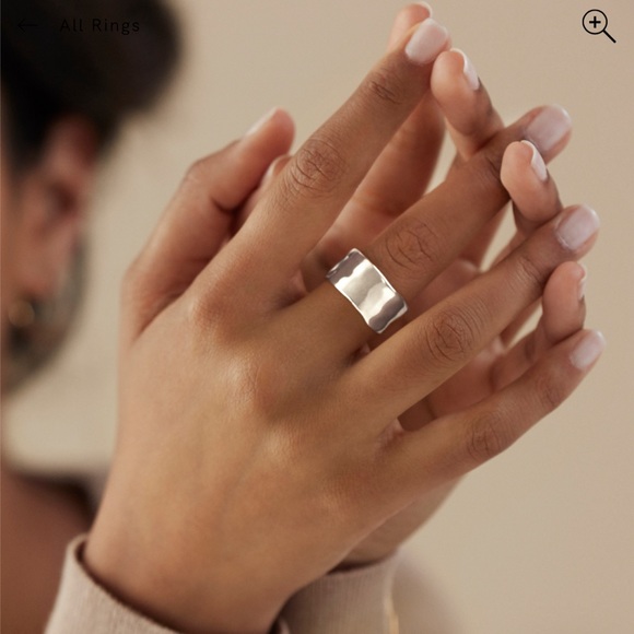 MONICA VINADER | Jewelry | Monica Vinader Siren Muse Wide Ring Silver Size 4525 | Poshmark